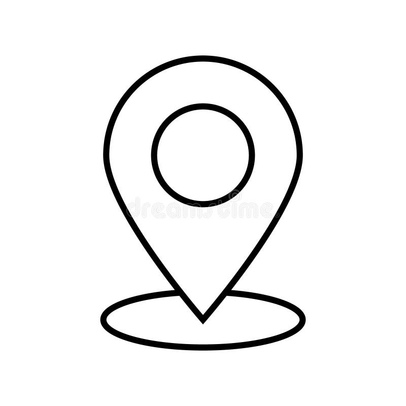 Przypnij Wektor Ikon Znak Lokalizacji Izolowany W Tle Mapa Nawigacyjna ...