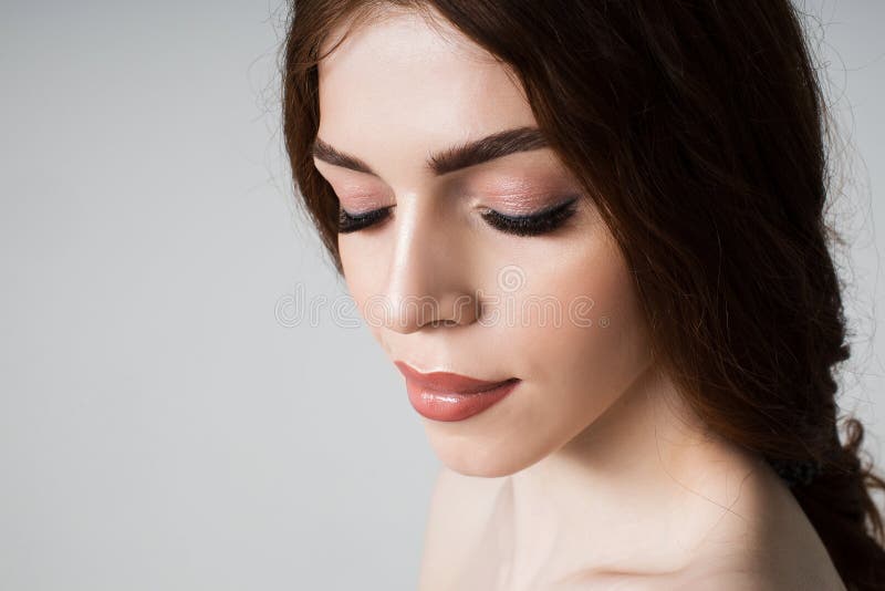 Portrait of a Girl with Long Eyelashes 库存图片 - 图片 包括有 长期, 关心: 146700819