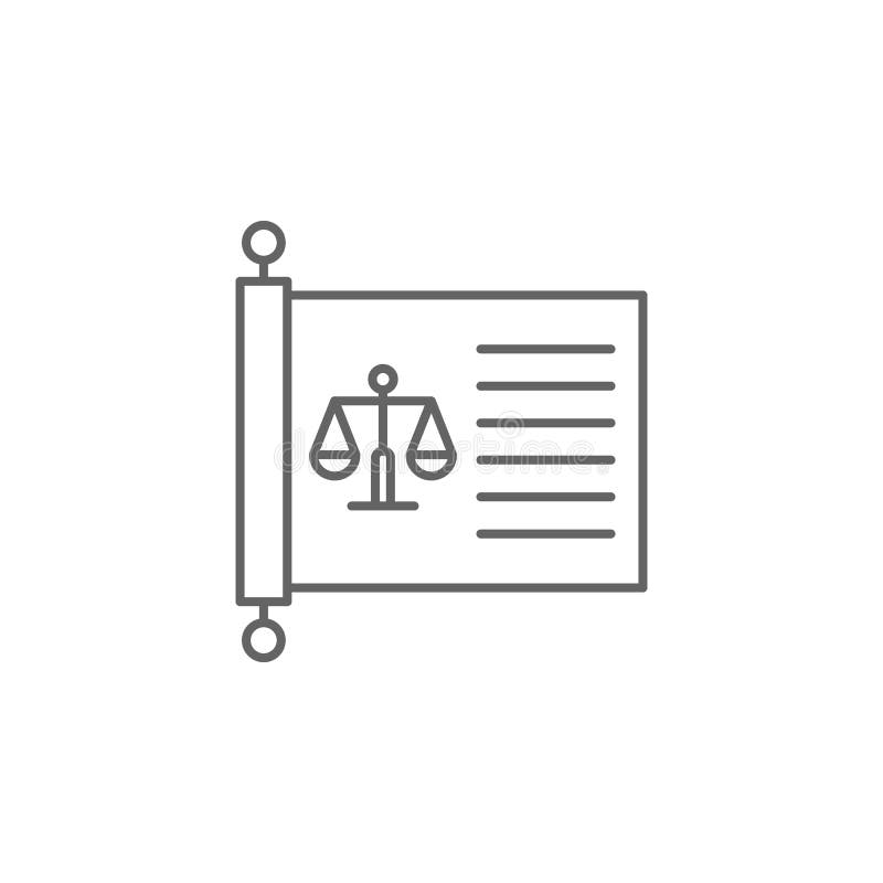 Symbole Recht Und Ordnungs-der Flachen Vektor-Illustration Vektor ...