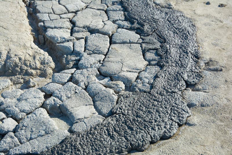 Fango Proveniente Da Un Vulcano Di Fango Superficie Di Fango Steso ...