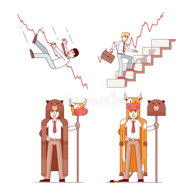 Les Tableaux Tend Vers Le Bas Vers Le Haut Illustration de Vecteur ...