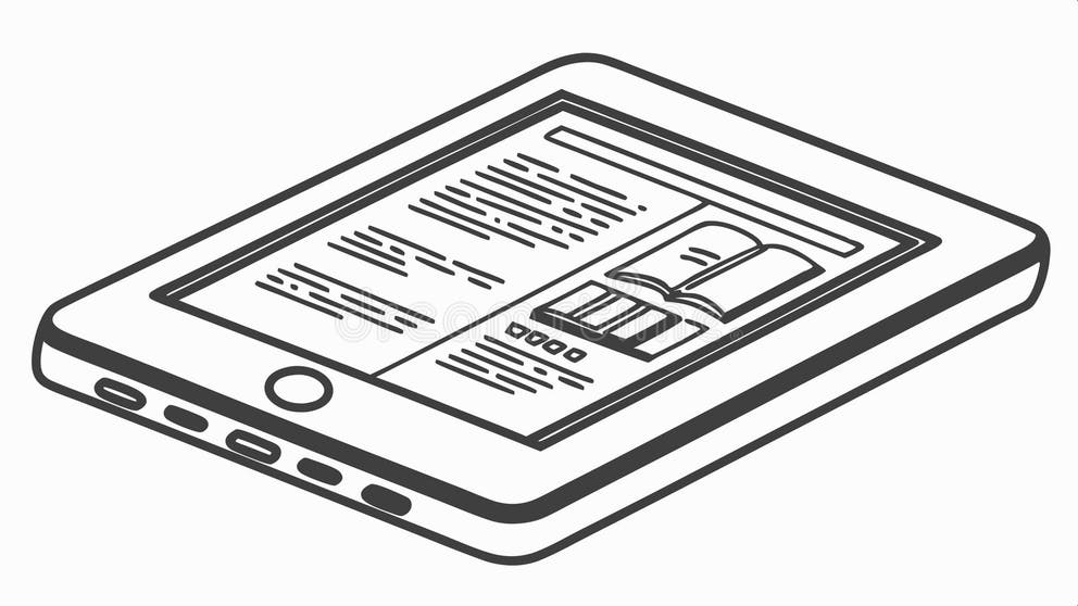 E,reader Device, Digital Book, Reading, and Electronic Device Vector ...