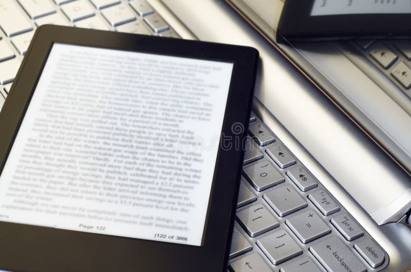 E Book Reader and Tablet Isolated on White Stock Photo - Image of ...