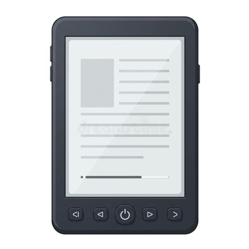 E-reader with a Rectangular Shape, Featuring a Large Screen Displaying ...