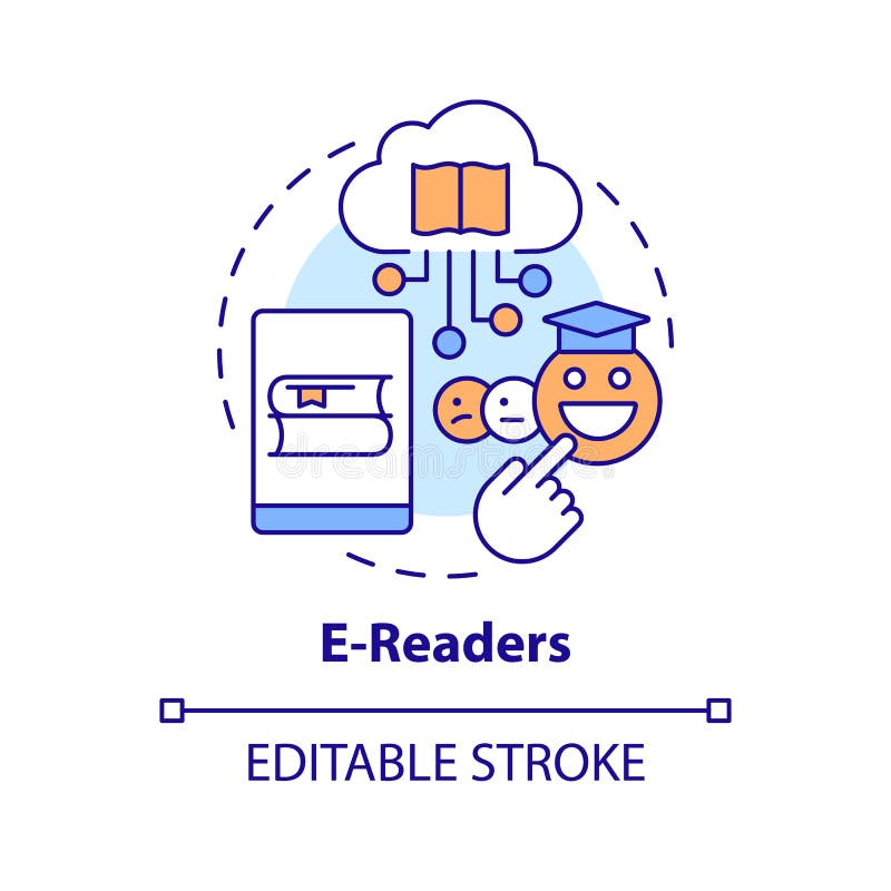 E readers concept icon stock illustration. Illustration of electronic ...