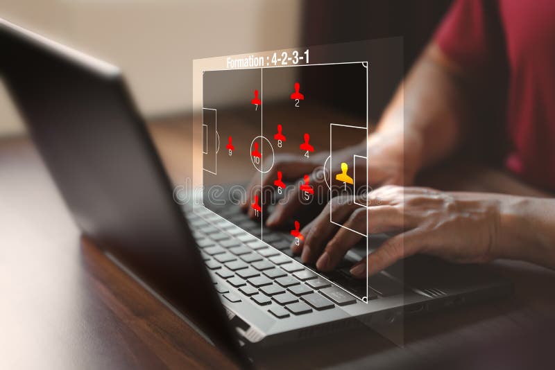 E-sport Football Game Application on Computer. Soccer Online Concept ...