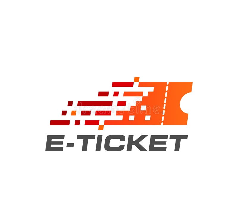 E Ticket Digital Pass Icon, Electronic Entry Check Stock Vector ...