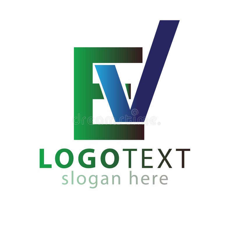 E V Initial Letter Logo Icon Vector Template Stock Vector ...