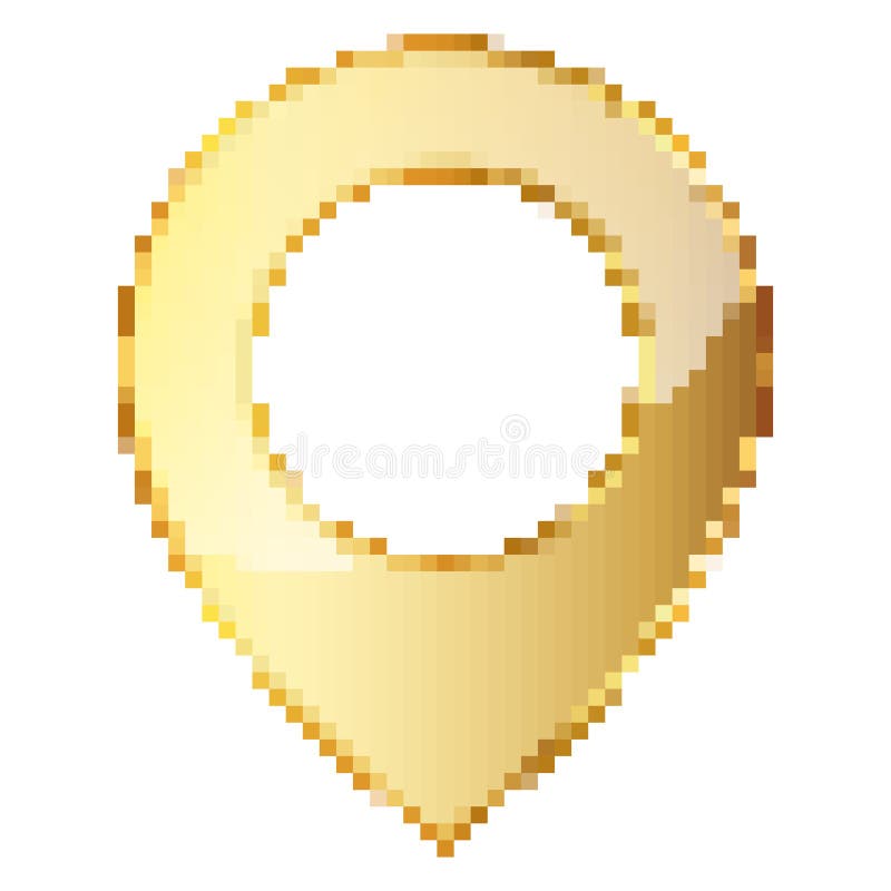 Het Gouden Pictogram Van De Kaartwijzer Vector Illustratie Stock ... Het Gouden Pictogram Van De Kaartwijzer Vector Illustratie Stock ...
