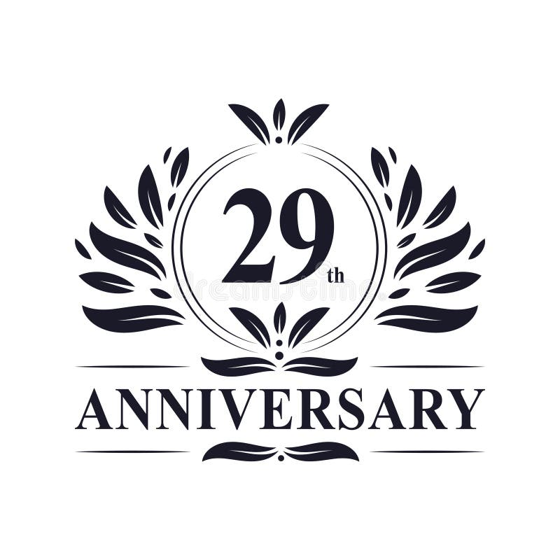 Luxury 29th Birthday Logo, 29 Jaar Feest Vector Illustratie ...