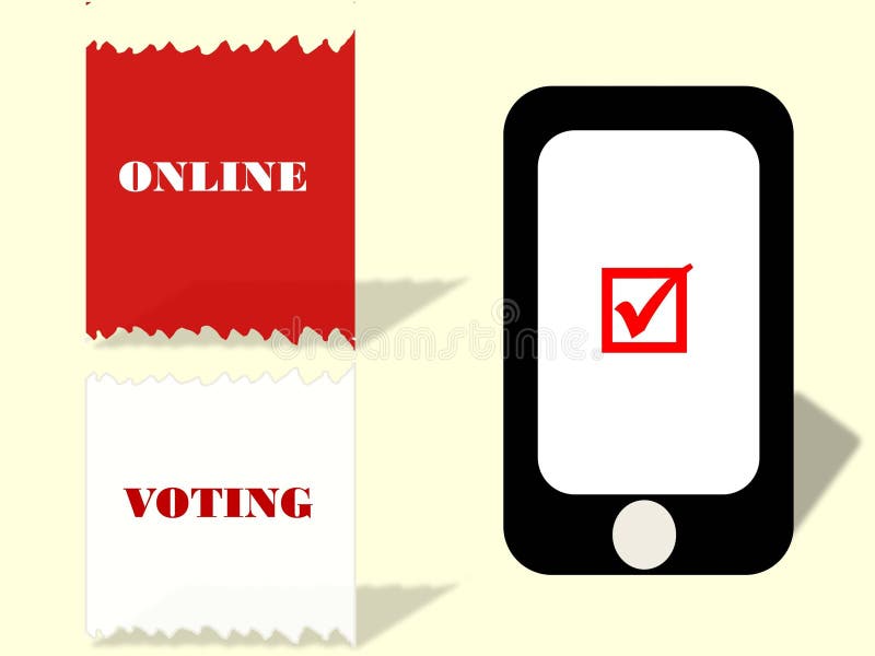 E-voting system concept. stock illustration. Illustration of political ...