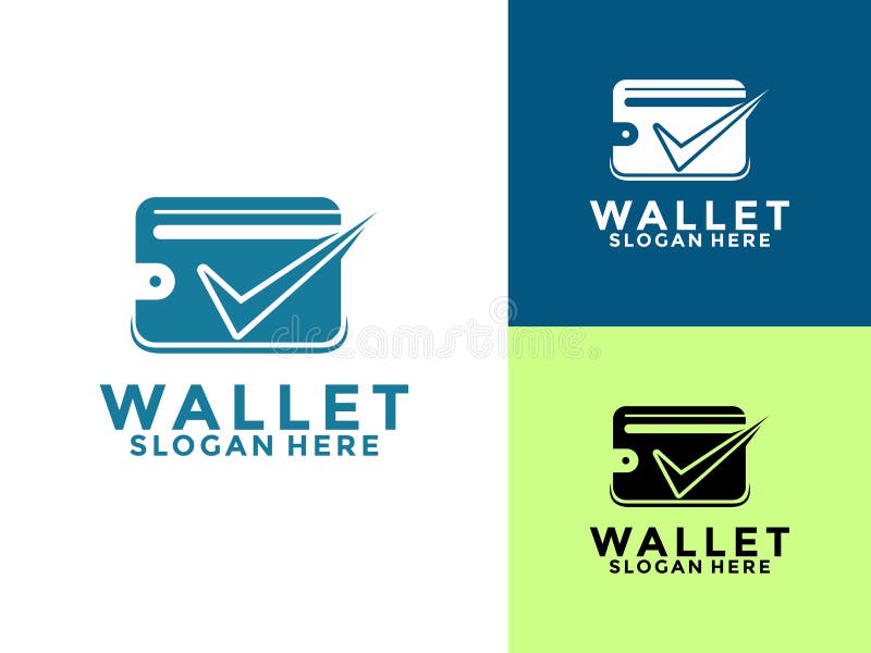 Fats E Wallet Logo Design Vector Template Stock Vector - Illustration ...