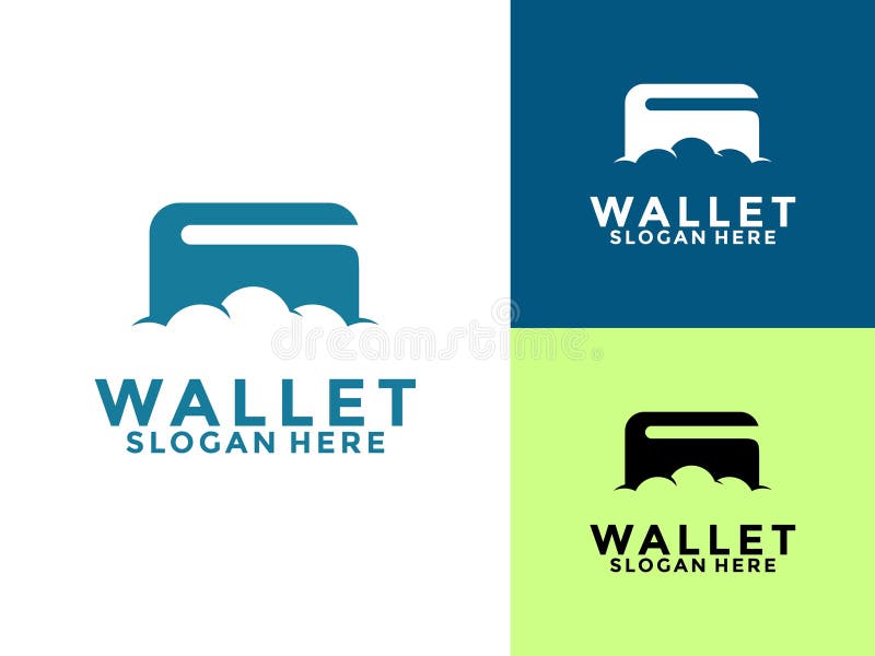 Fats E Wallet Logo Design Vector Template Stock Vector - Illustration ...