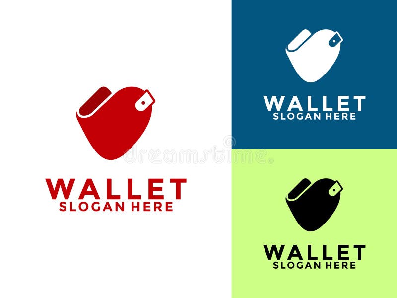 Fats E Wallet Logo Design Vector Template Stock Vector - Illustration ...