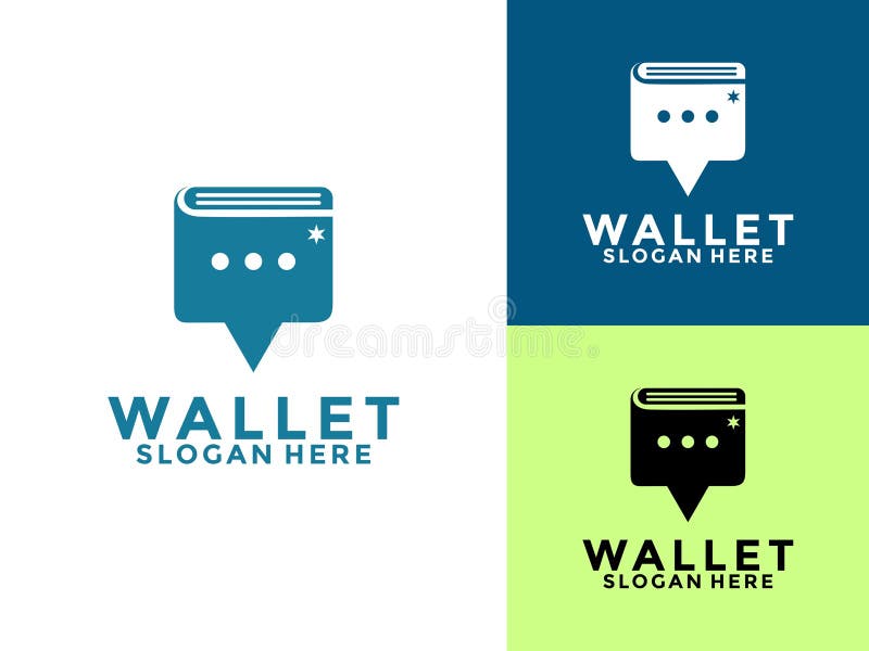 Fats E Wallet Logo Design Vector Template Stock Vector - Illustration ...