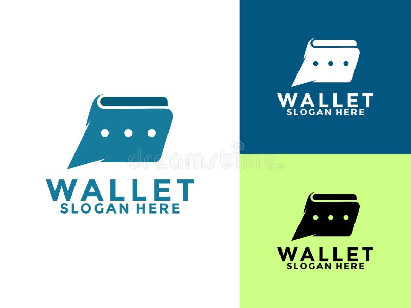 Fats E Wallet Logo Design Vector Template Stock Vector - Illustration ...