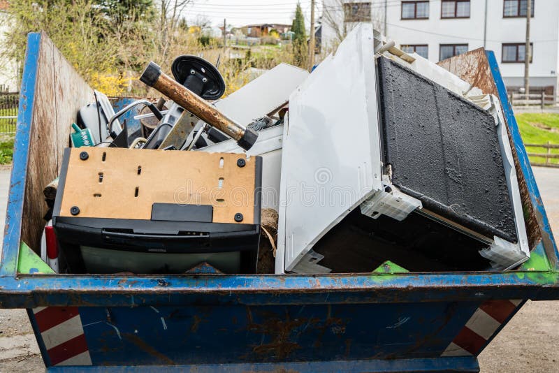 E-waste containers stock photo. Image of segregation - 193384630