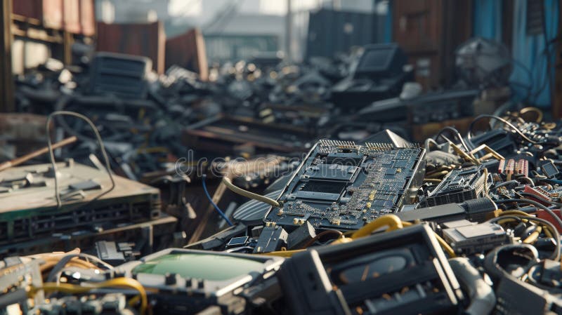 E-Waste and Electronic Recycling Problem Stock Photo - Image of ...