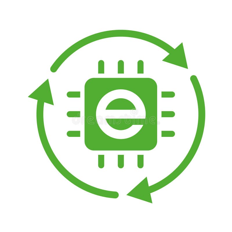 E-waste, Electronics Recycling Vector Icon Badge Stock Vector ...