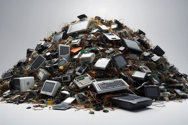 E Waste Management Becomes a Major Problem Stock Photo - Image of ...
