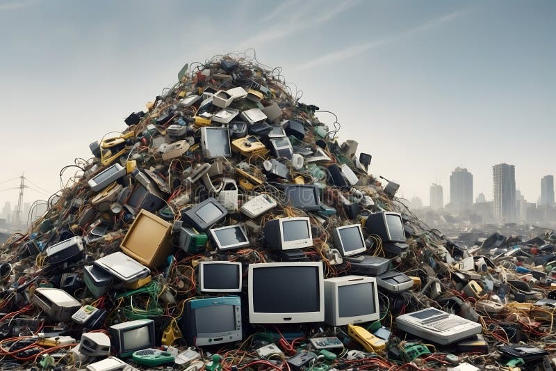E Waste Management Becomes a Major Problem Stock Photo - Image of dirty ...