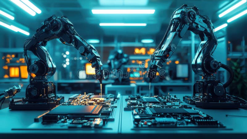 E-waste Recycling Concept. Robotic E-Waste Recycling Process ...