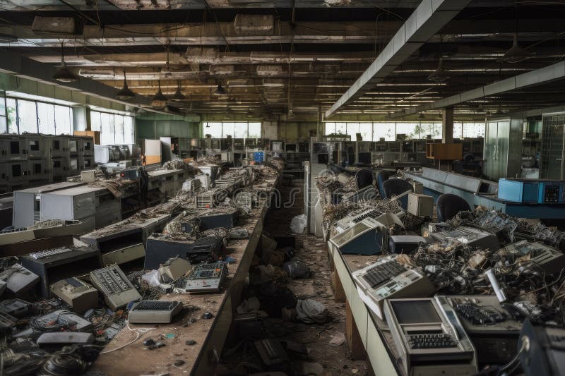 E-waste Sorting Facility, Where Employees Sort and Categorize E-waste ...