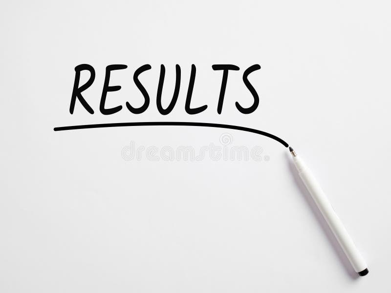 E Word Results Handwritten with a Pen on White Background Stock Image ...
