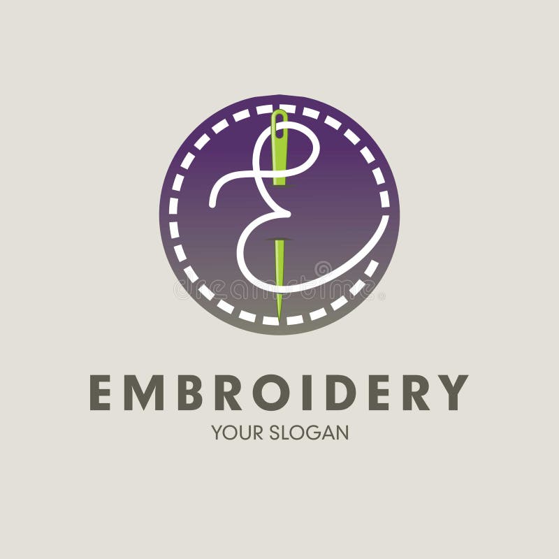 E Yarn Logo , Textile Logo Vector Stock Vector - Illustration of needle ...
