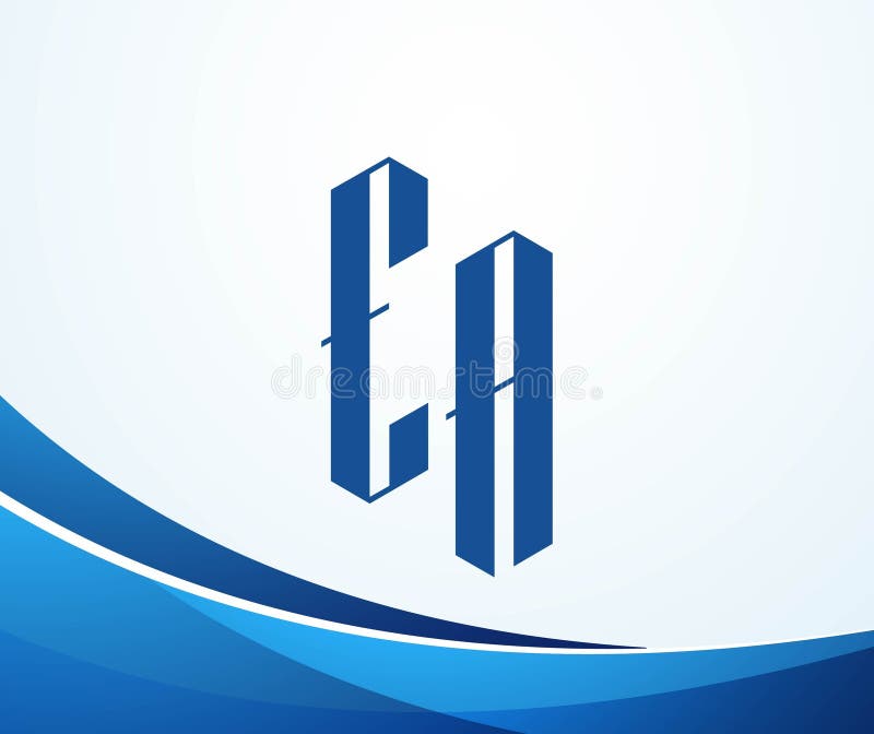 EA Alphabet Letter Logo Design Template Elements Stock Vector ...