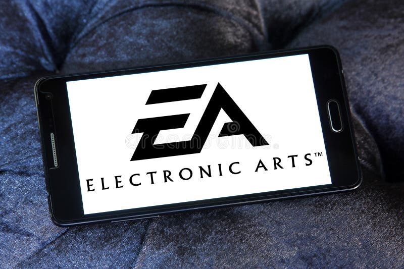 EA, electronic arts logo editorial stock photo. Image of background ...