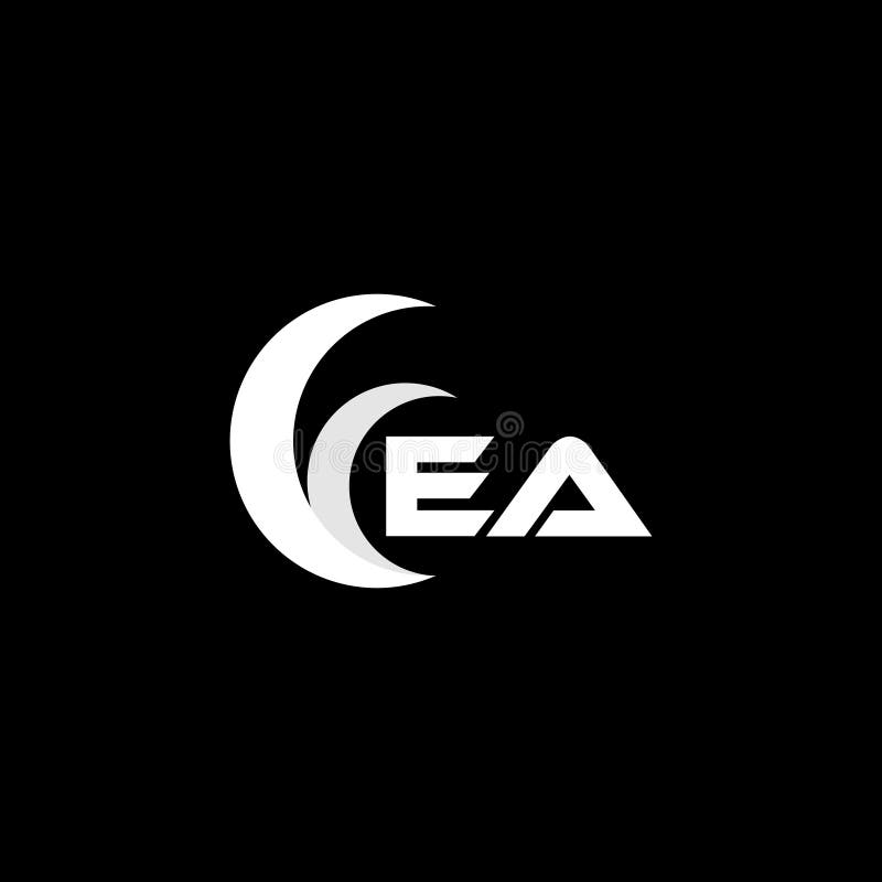 EA Letter Logo Design on Black Background.EA Creative Initials Letter ...