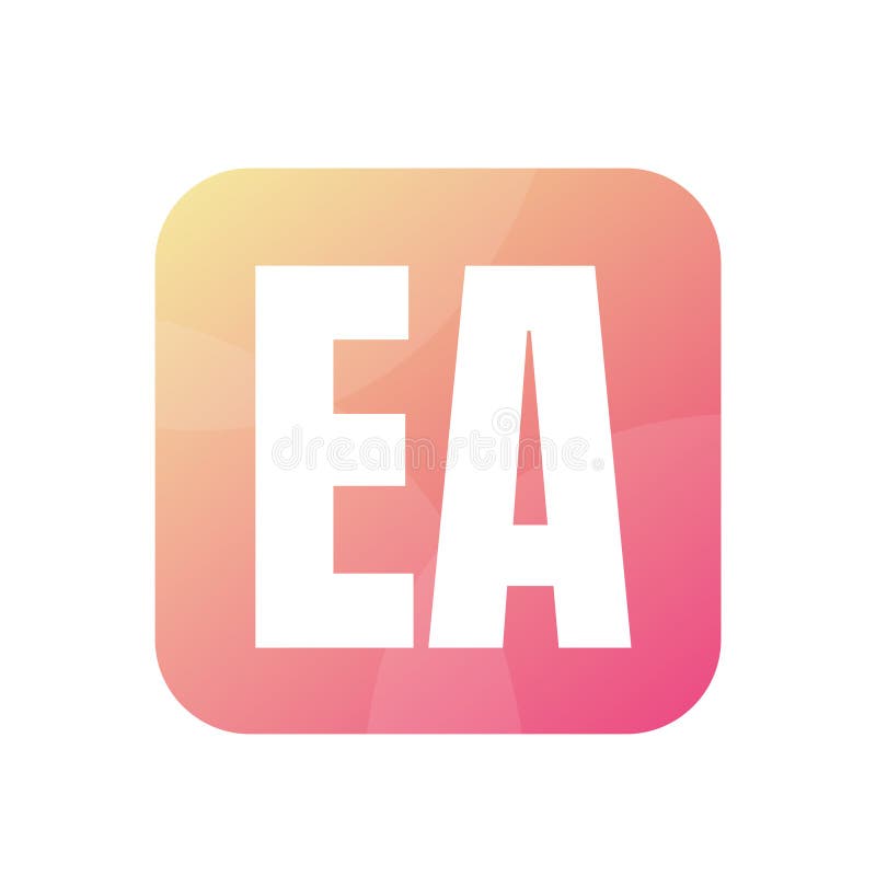 EA Letter Logo Design with Simple Style Stock Vector - Illustration of ...
