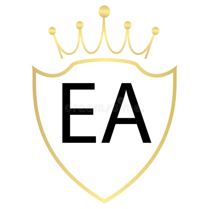 EA Letter Logo Design with Simple Style Stock Vector - Illustration of ...