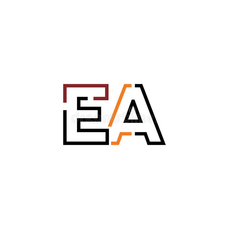EA Letter Logo Icon Design Template Elements Stock Vector ...
