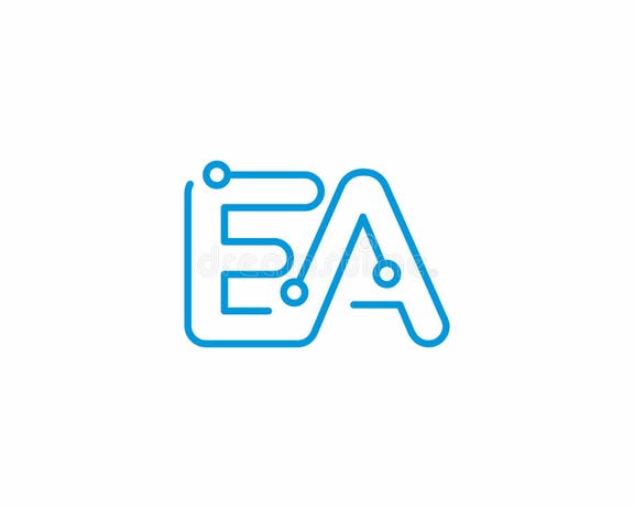 Ea Letters Technology Logo Design Stock Illustrations – 95 Ea Letters ...