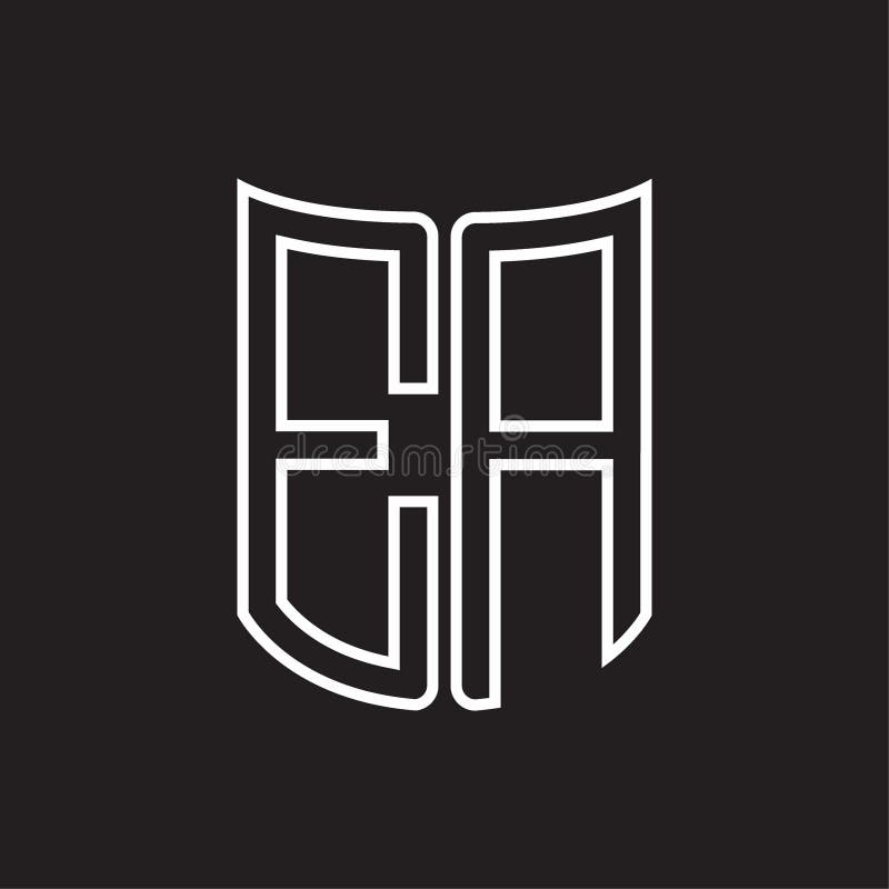 EA Logo Monogram with Ribbon Style Outline Design Template Stock Vector ...