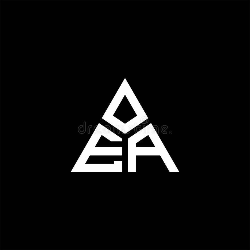 EA Monogram Logo with 3 Pieces Shape Isolated on Triangle Stock Vector ...