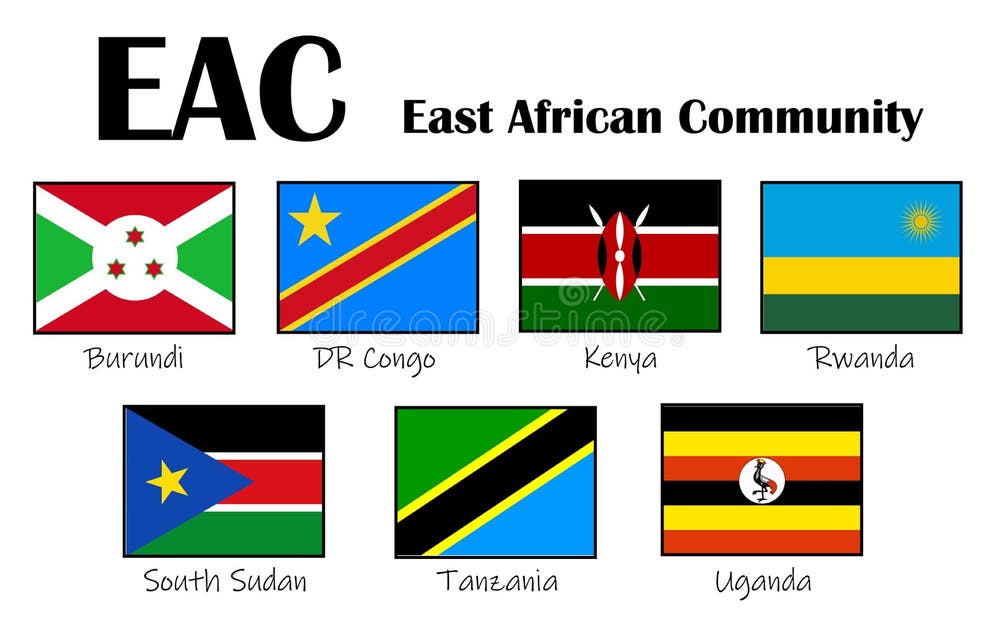 EAC, Flags of the East African Community Stock Vector - Illustration of ...