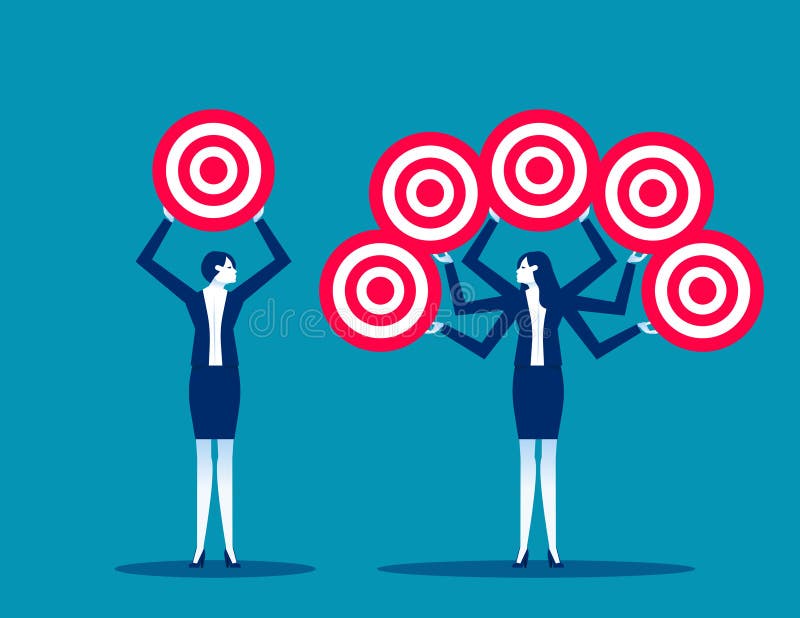 Each Person S Different Goals Stock Vector - Illustration of solution ...