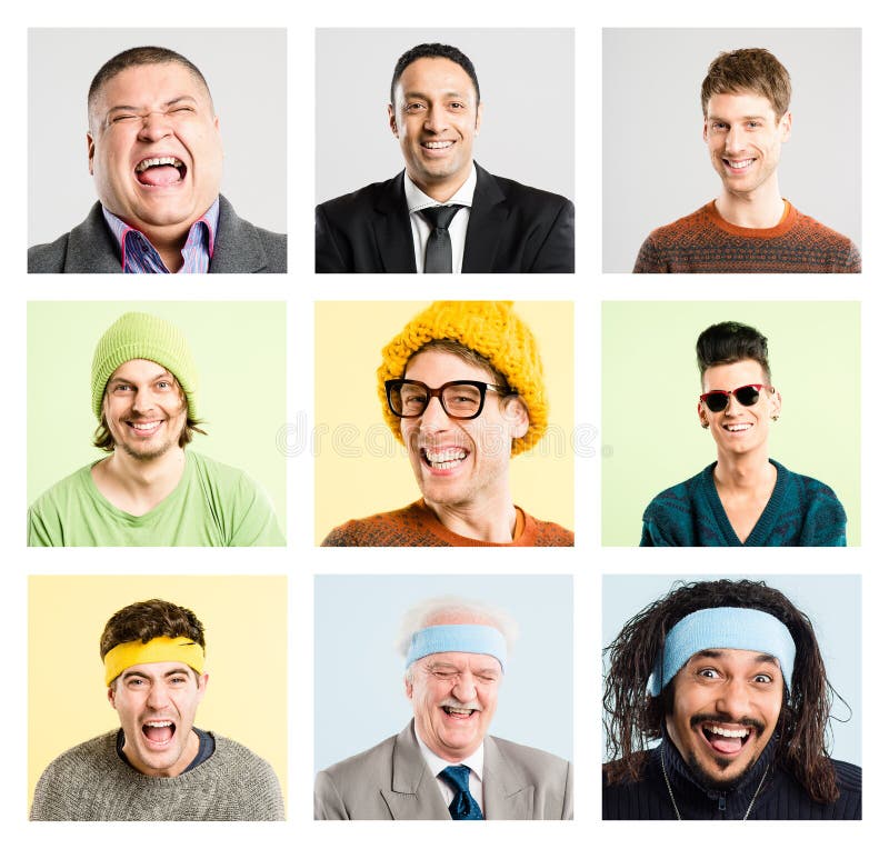 Each Person is Unique for a Reason. Collaged Shot of a Diverse Group of ...