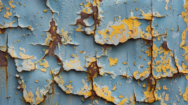Each Scratch and Chip in the Peeled Paint Shows the Rusted Metal ...