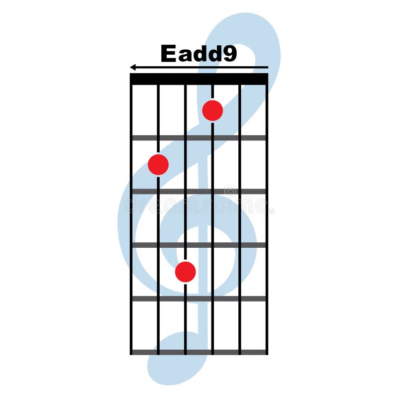 Eadd9 guitar chord icon stock vector. Illustration of chord - 304014518