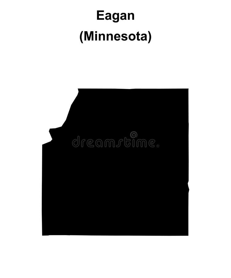 Eagan outline map stock vector. Illustration of eagan - 357450204
