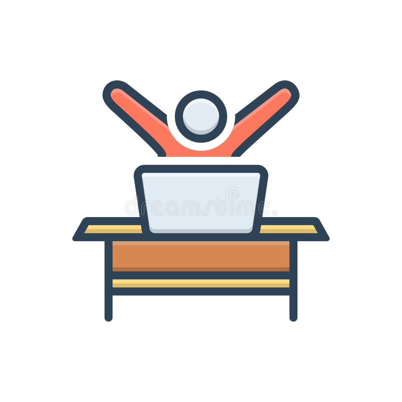 Color Illustration Icon for Eager, Avid and Fervent Stock Illustration ...