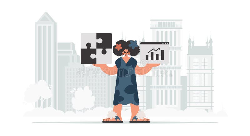 The Eager Lady is Holding a Befuddle and a Positivegrade Chart. Thought ...