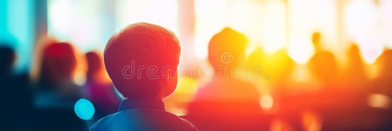 Eager Students Engaged in Learning, Back of Heads in Warm Light, School ...