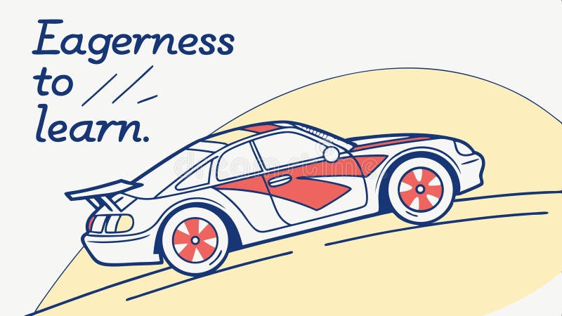 "Eagerness To Learn" Car, Educational Motivation Vector Design ...