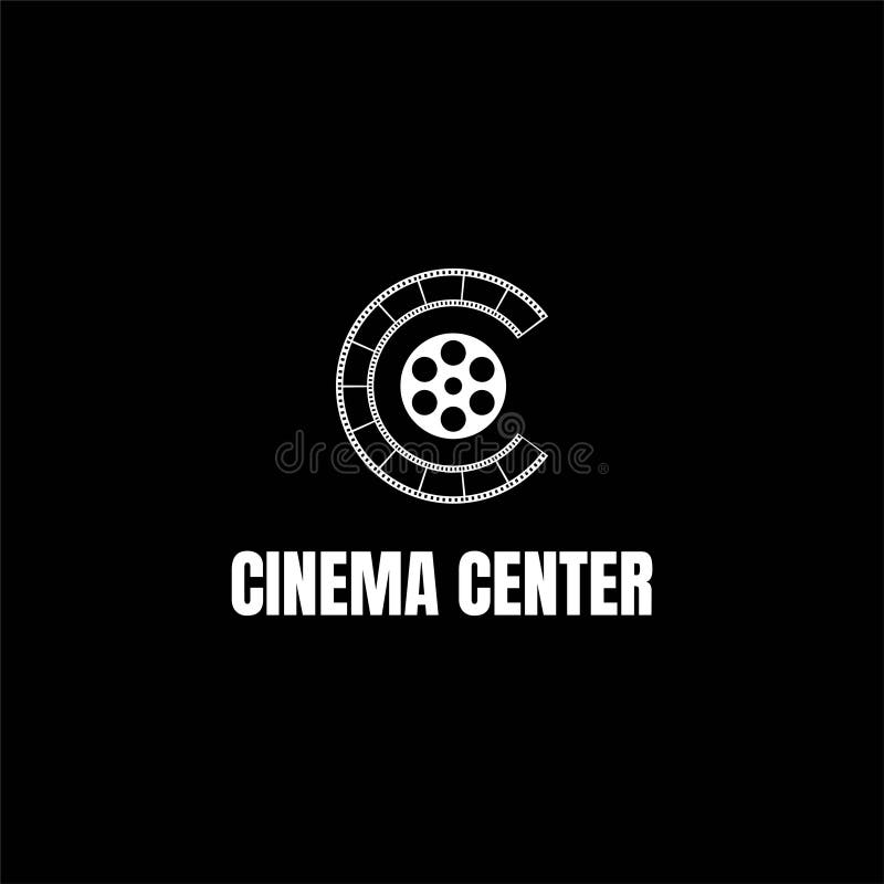 Initial Letter C Cinema Film Stripes Reel Movie Production Logo Design ...