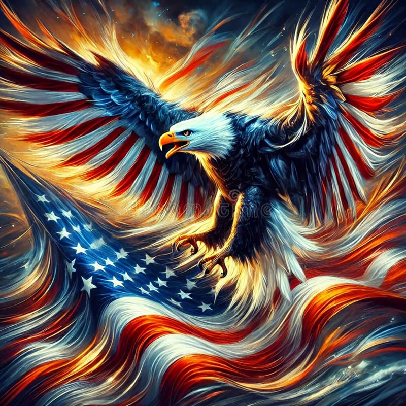 The Eagle and the American Flag are the Most Patriotic Animals in the ...